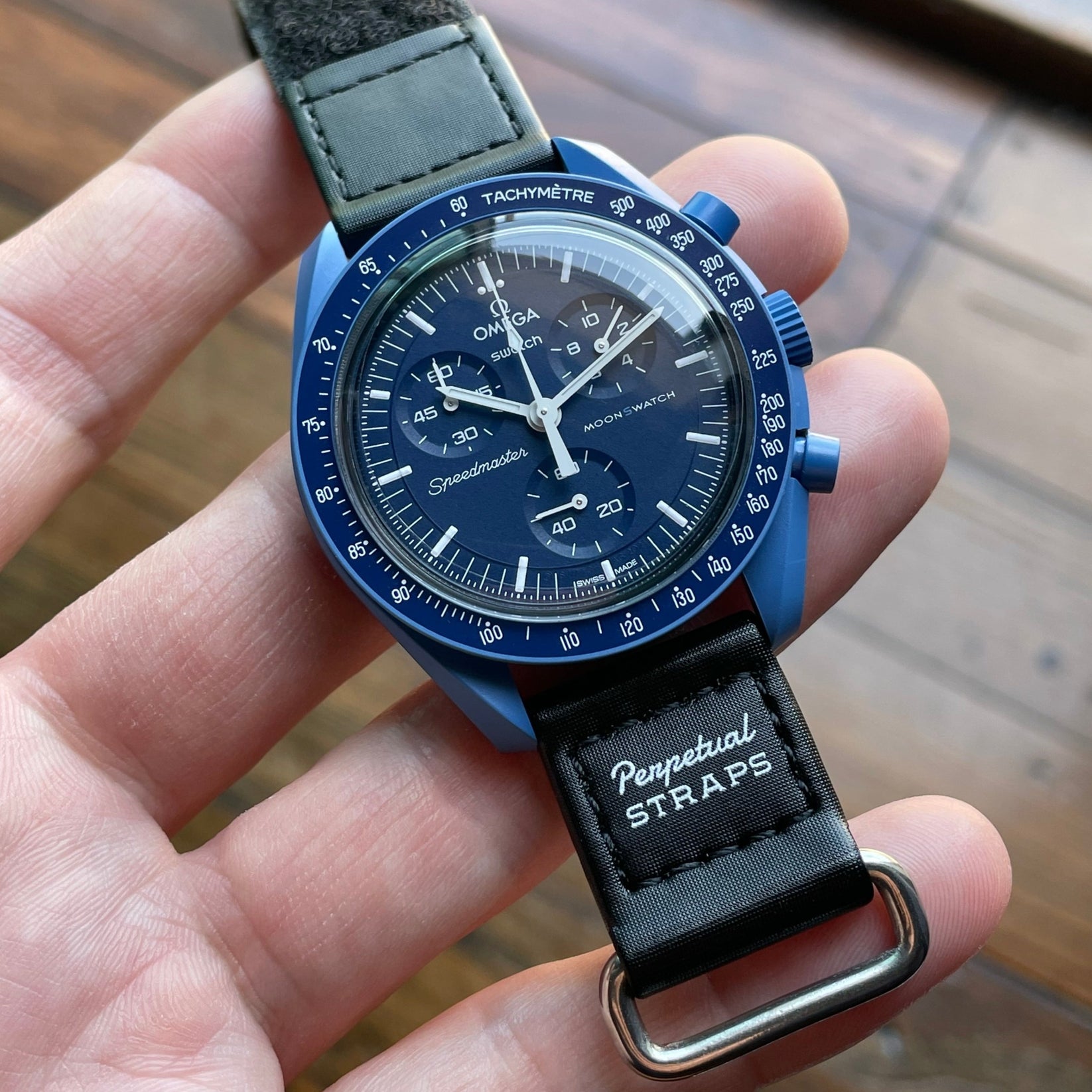 BLACK VELCRO - PREMIUM FABRIC WATCH STRAP for SPEEDMASTER MOONSWATCH ...