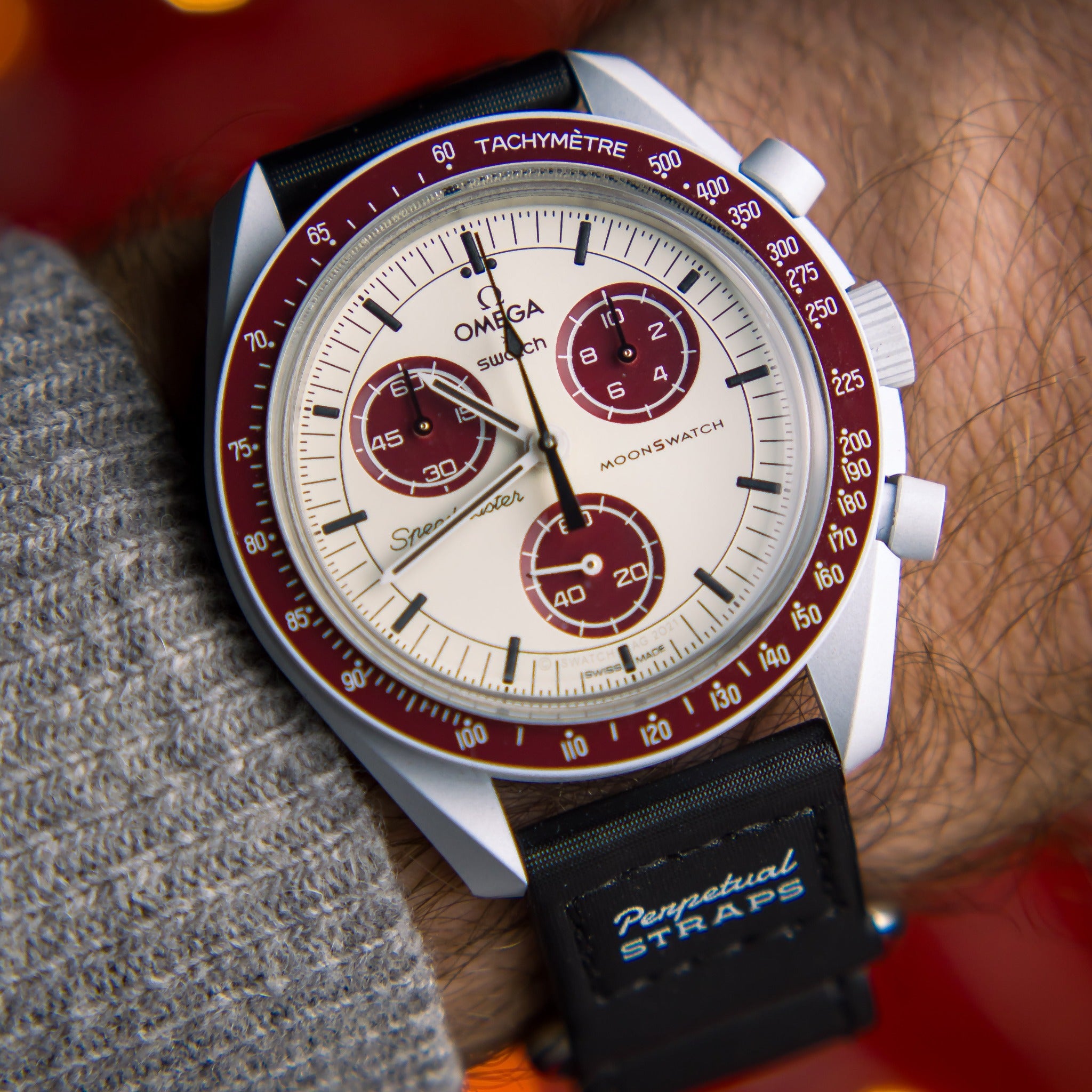 BLACK VELCRO - PREMIUM FABRIC WATCH STRAP for SPEEDMASTER MOONSWATCH ...